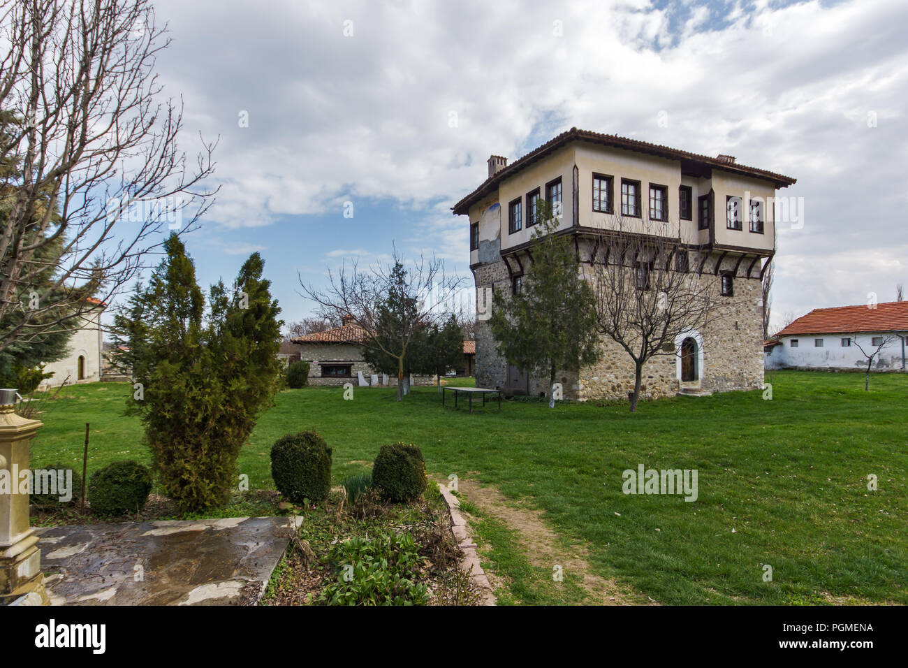 Amazing view of medieval Tower of Angel Voivode in Arapovo Monastery of ...