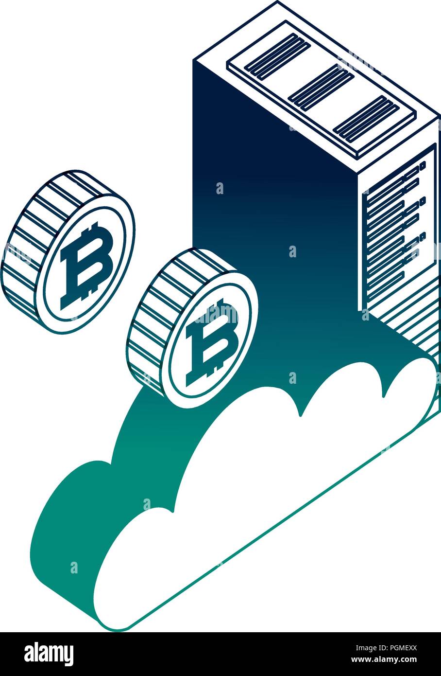 Cloud technology computing concept cryptocurrency Stock Vector Images ...