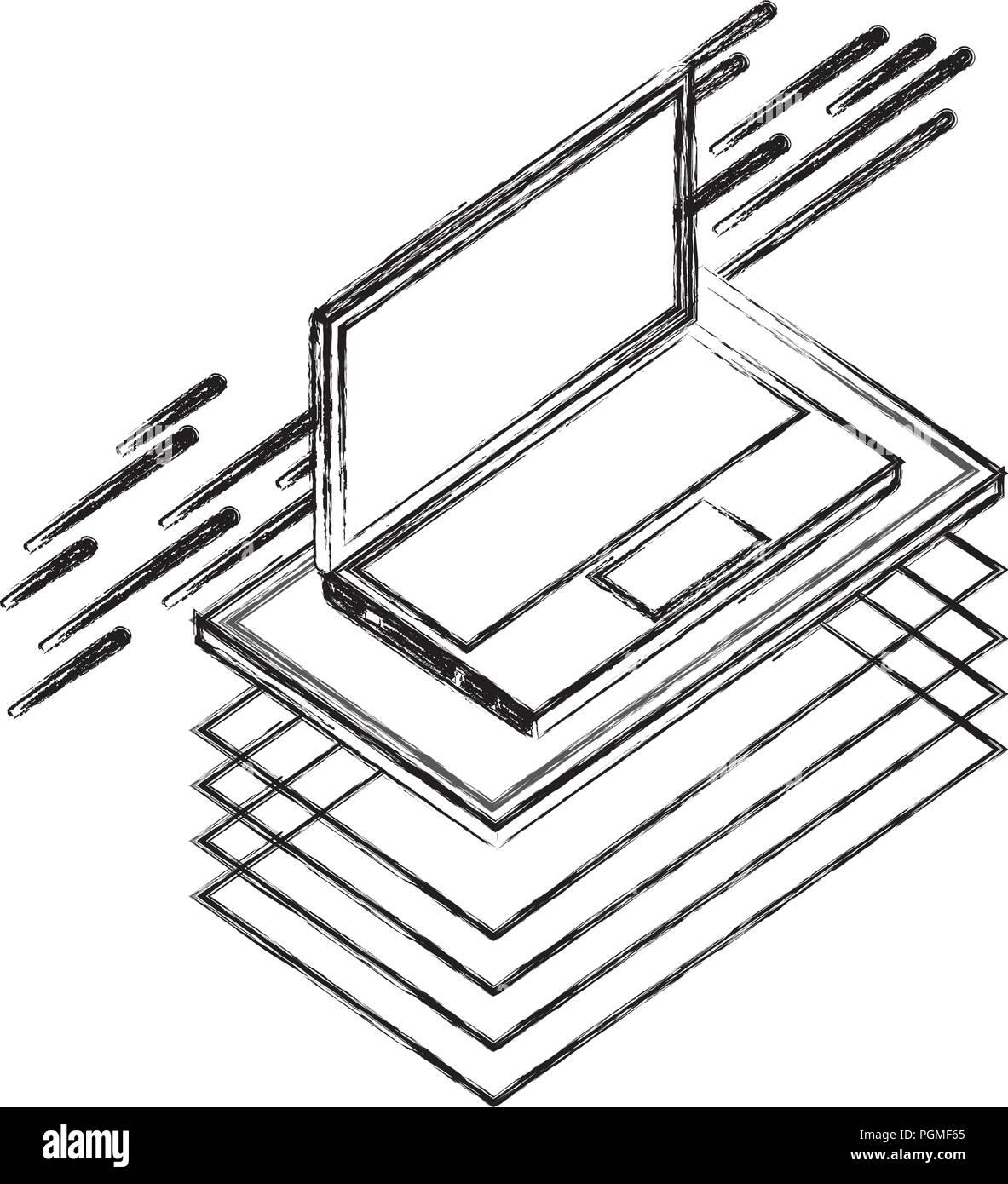 Network technology concept digitally Black and White Stock Photos ...