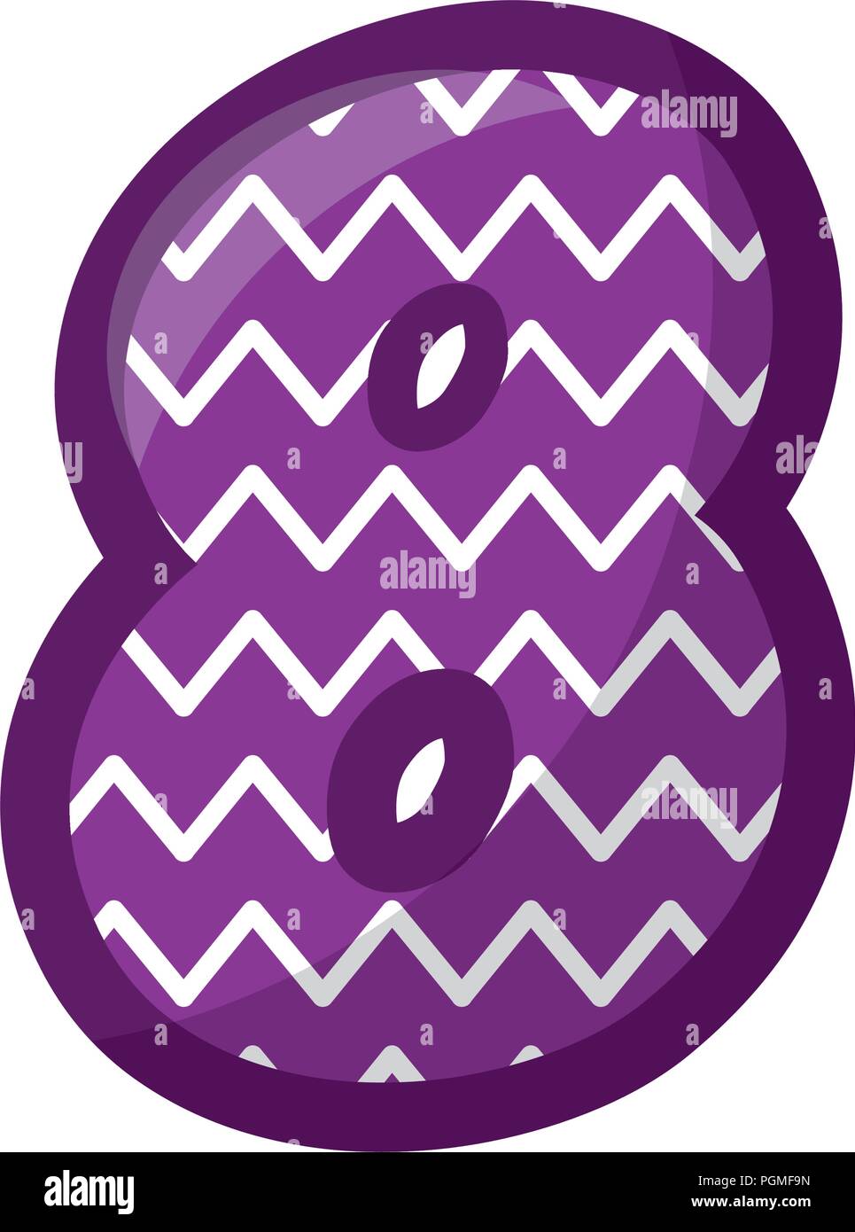 Number eight vector comic style hi-res stock photography and images - Alamy