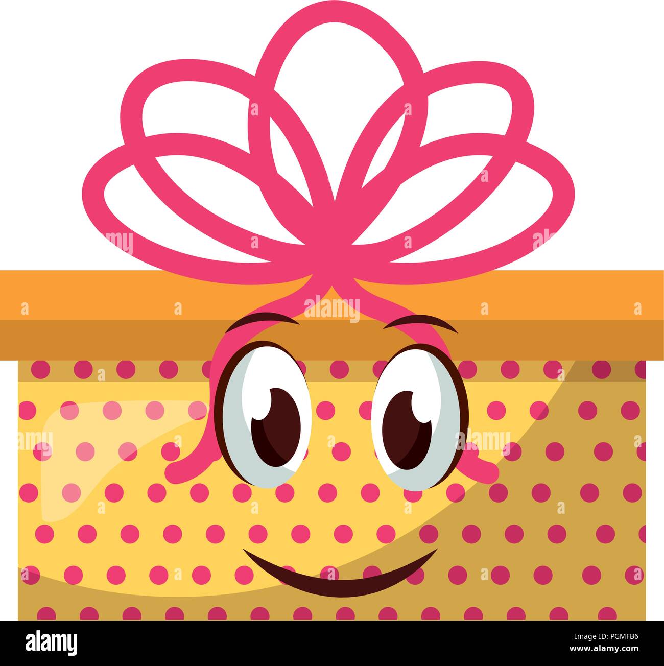 gift box present kawaii character Stock Vector Image & Art - Alamy