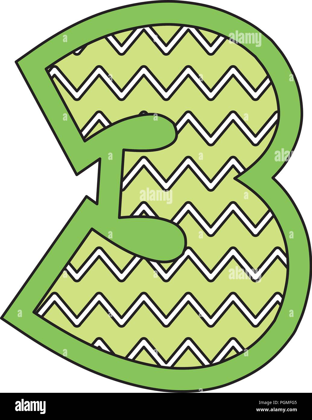 Number three comic style font Stock Vector Images - Alamy