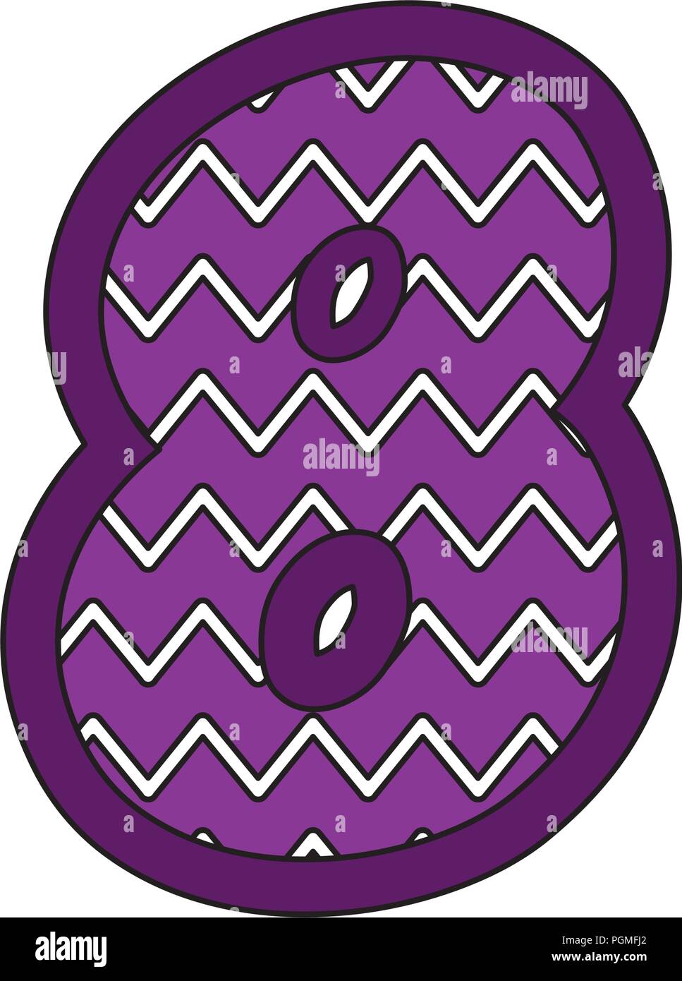 Number eight vector comic style hi-res stock photography and images - Alamy
