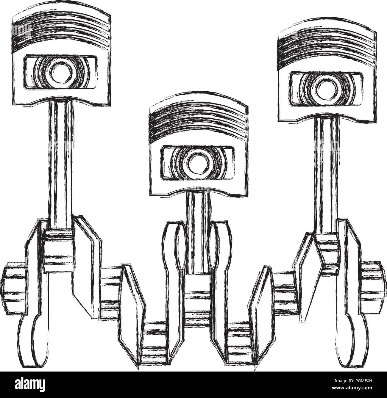 set pistons engine pieces Stock Vector Image & Art - Alamy