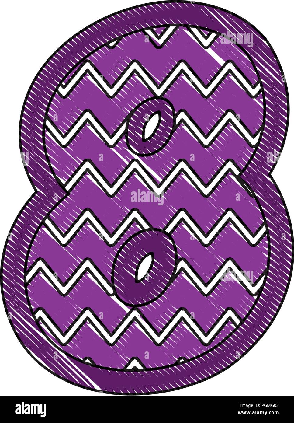 decorated eight number font figure creative image Stock Vector Image ...