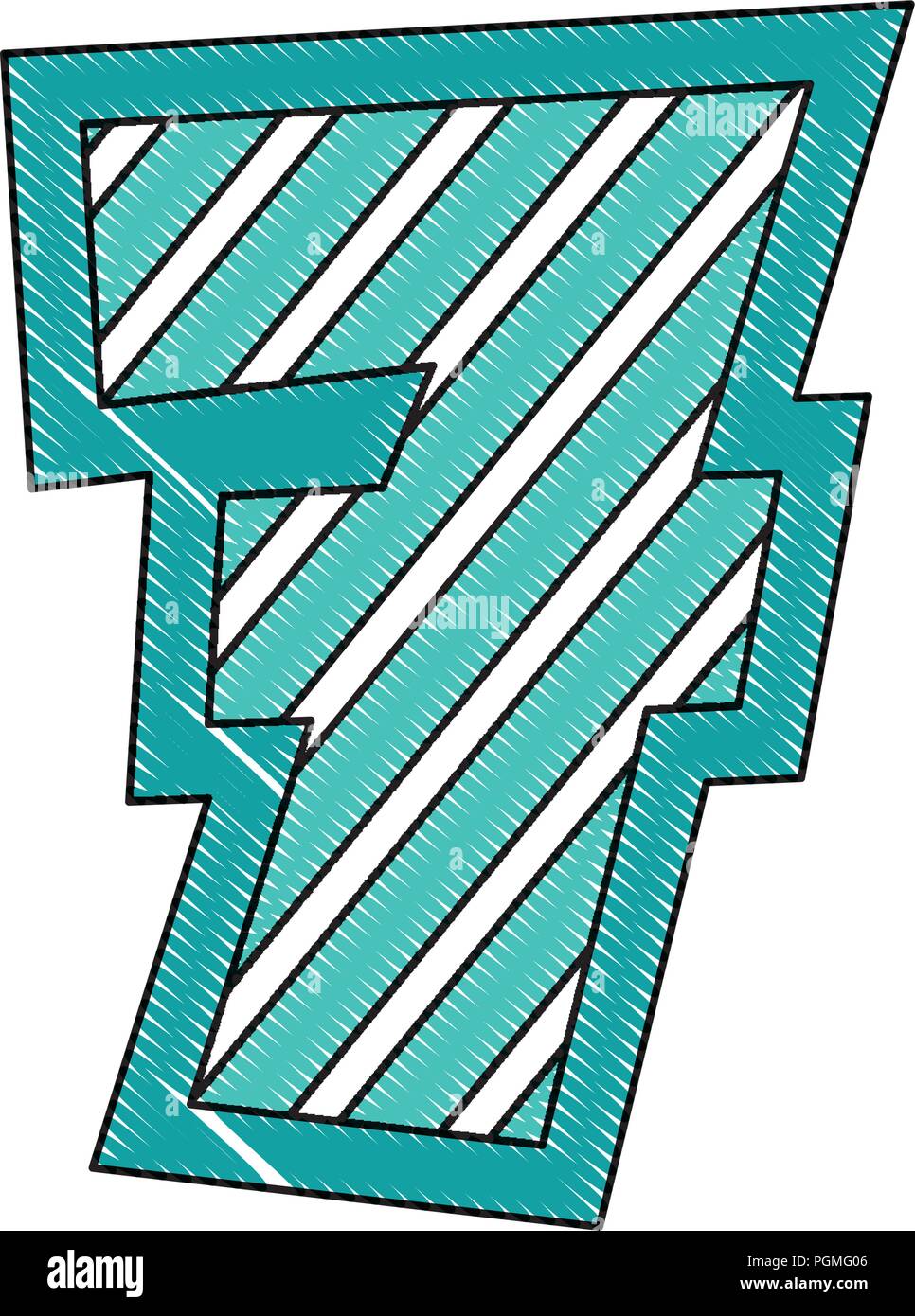 decorated seven number font figure creative image Stock Vector Image ...