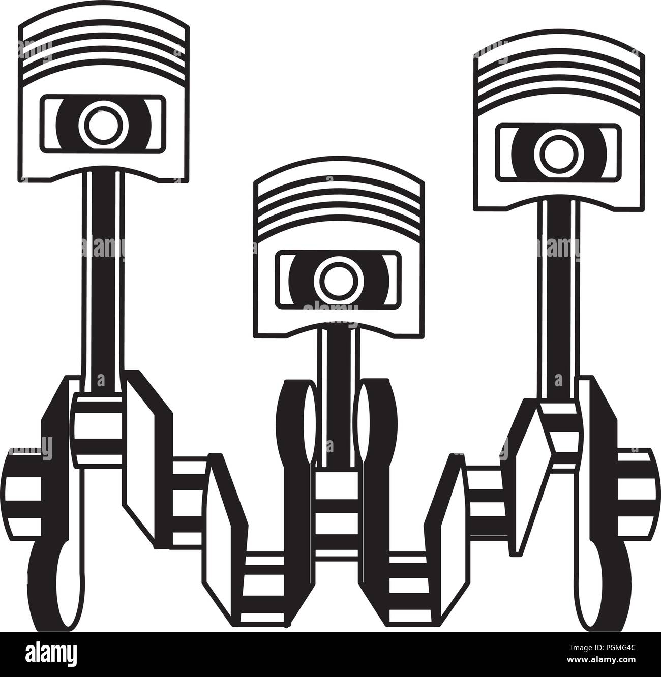 pistons crankshaft internal combustion engine automotive industry Stock ...