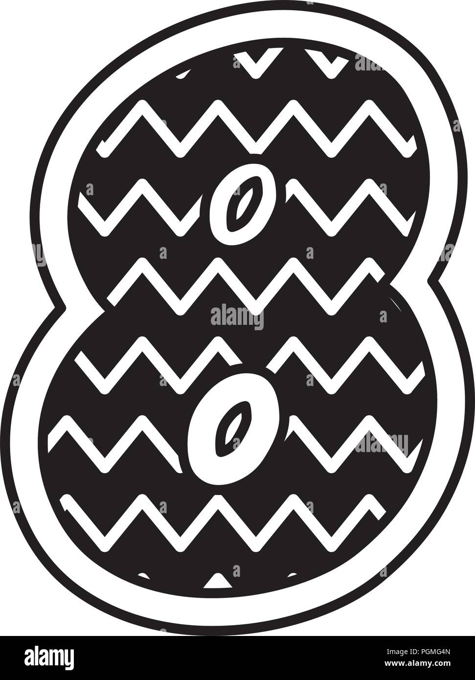 decorated eight number font figure creative image Stock Vector Image ...