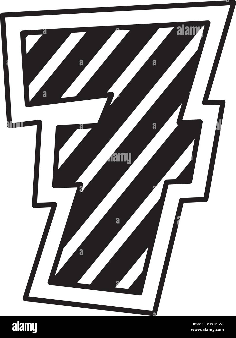 decorated seven number font figure creative image Stock Vector Image ...