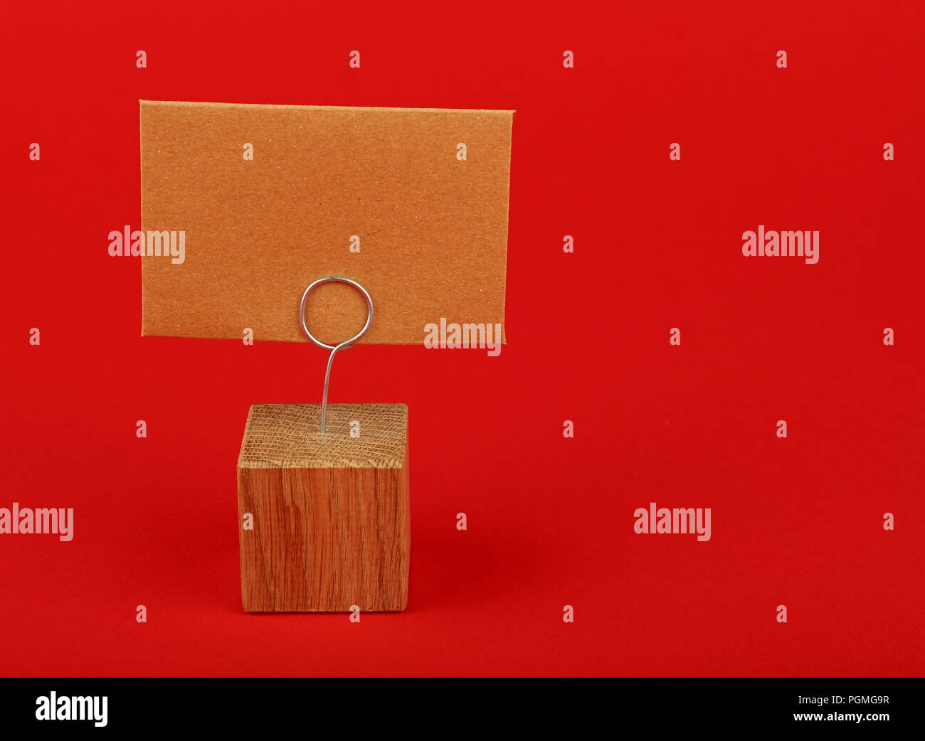 Blank brown kraft cardboard paper parchment sign with copy space on ...