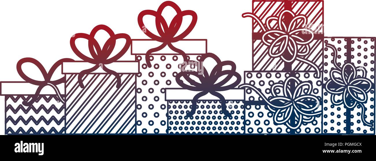 birthday party celebration wrapped gift boxes design Stock Vector Image ...