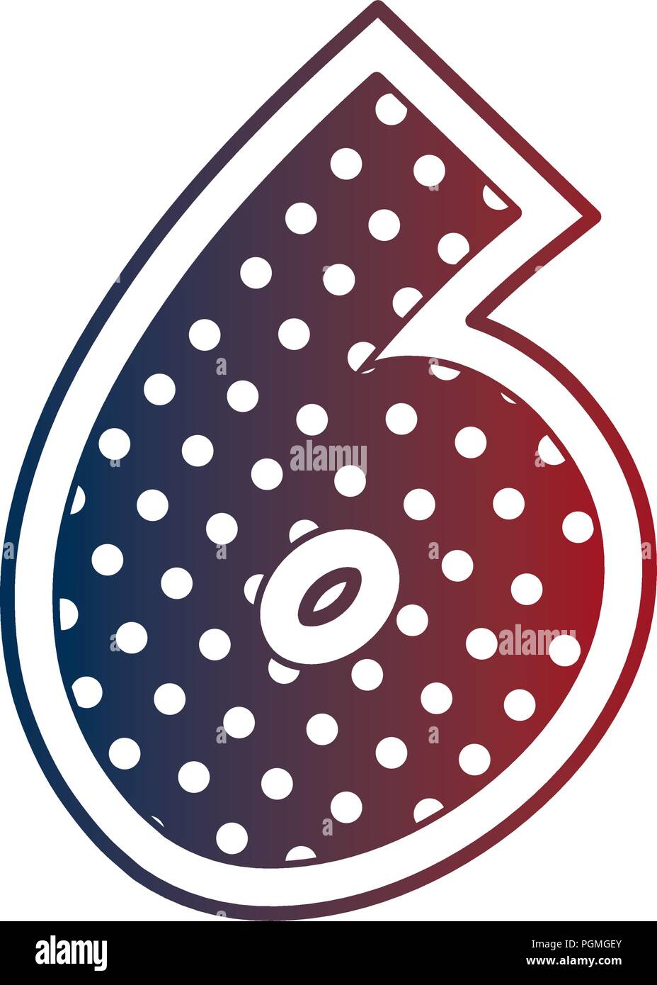 decorated six number font figure creative image Stock Vector Image ...