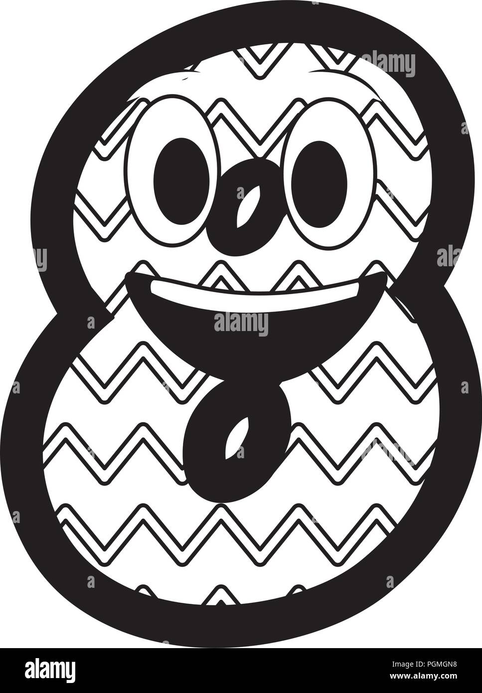 Cartoon illustration number eight smiling hi-res stock photography and ...