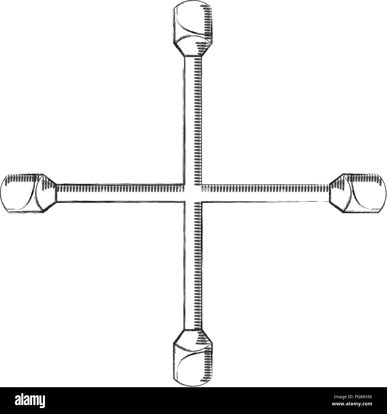 cross piece mechanical icon Stock Vector Image & Art - Alamy