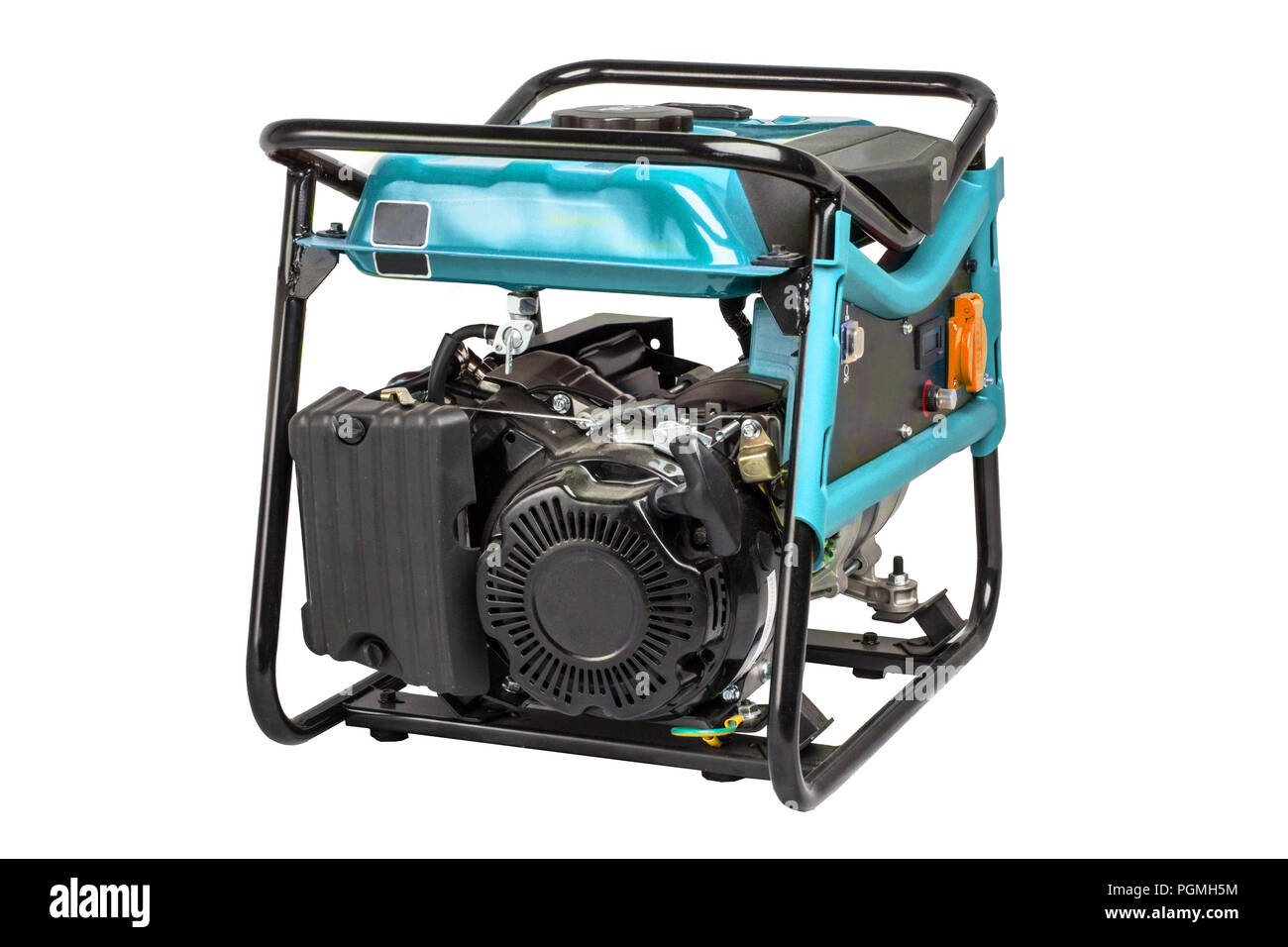 Panel portable electric generator. Electric AC power plant isolated on ...