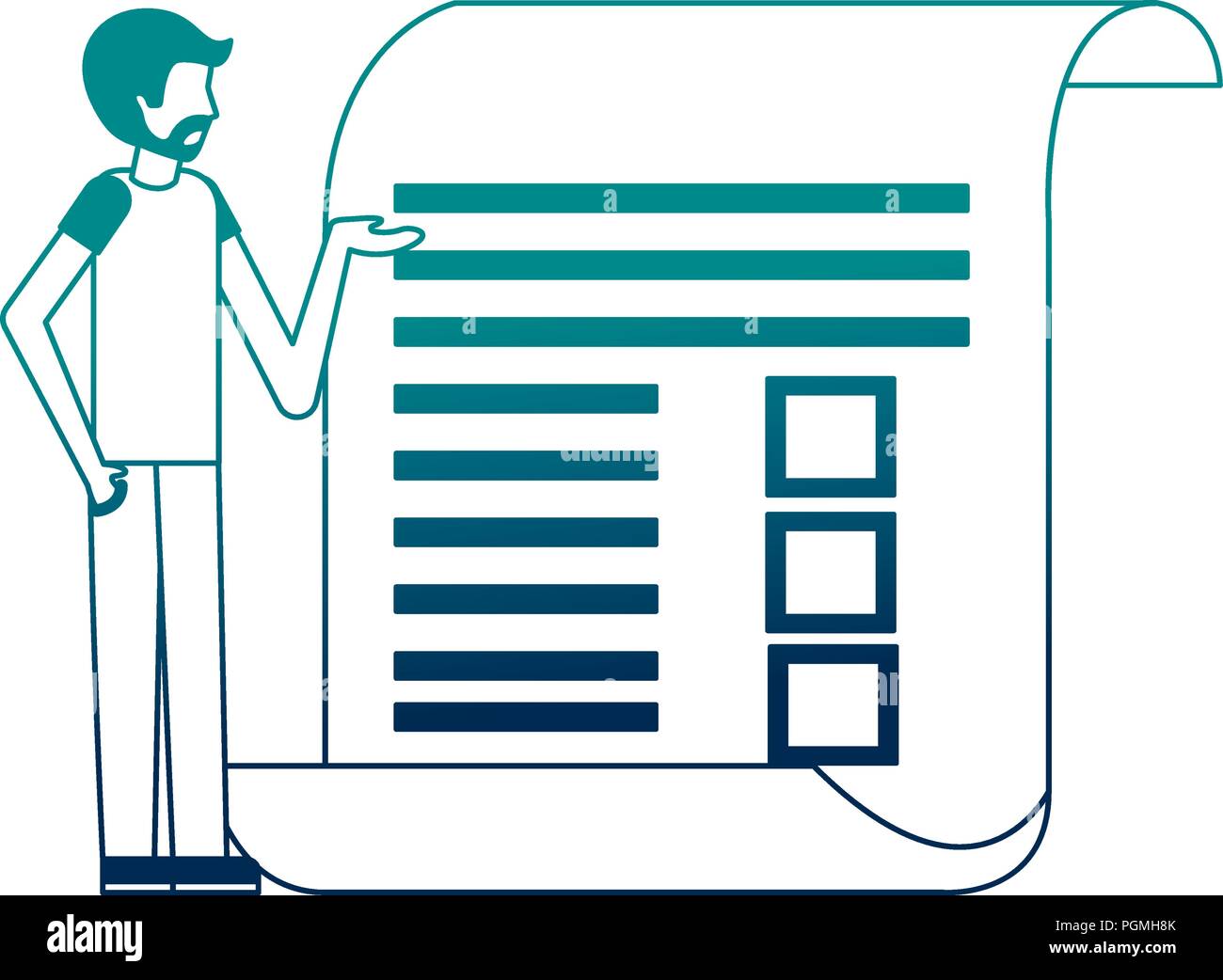 Concentrated confident Stock Vector Images - Alamy