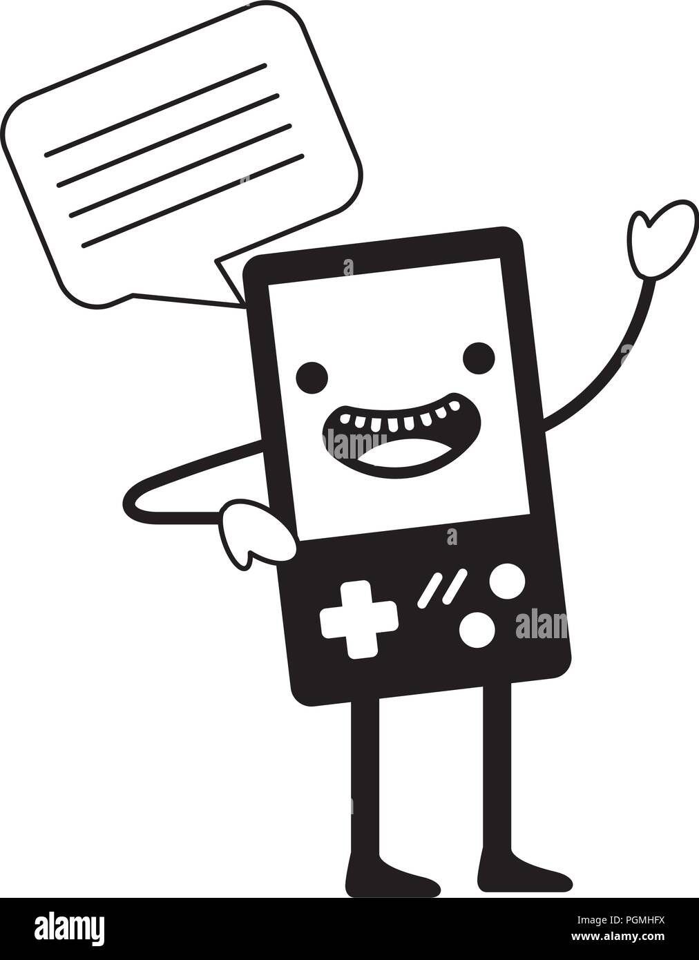 kawaii video game cartoon talk bubble Stock Vector Image & Art - Alamy