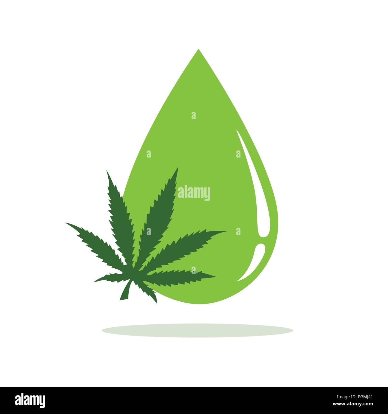 medicine cannabis oil green drop vector illustration EPS10 Stock Vector ...