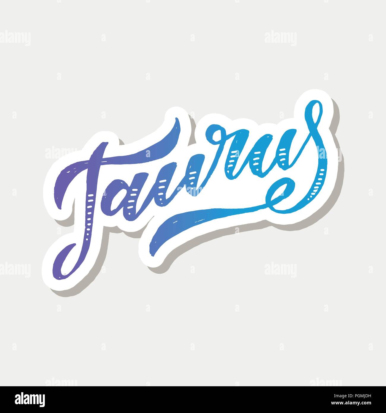 Taurus lettering Calligraphy Brush Text horoscope Zodiac sign ...