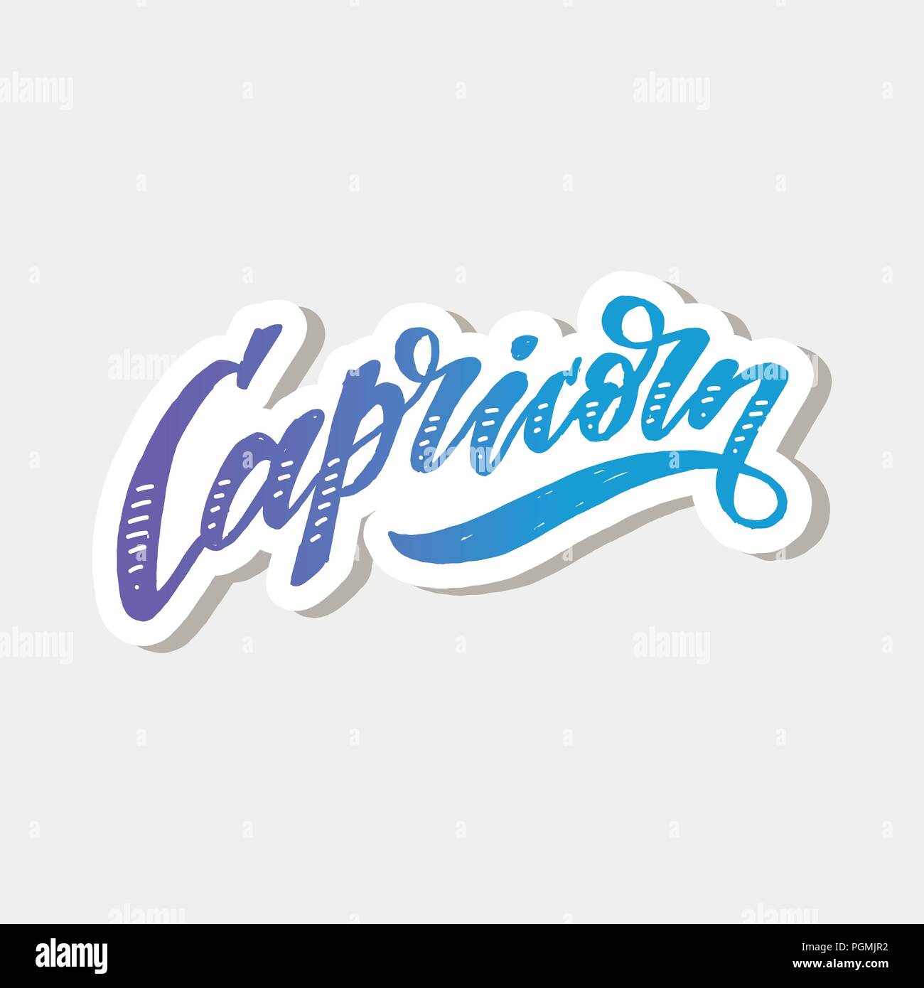 Capricorn lettering Calligraphy Brush Text horoscope Zodiac sign ...