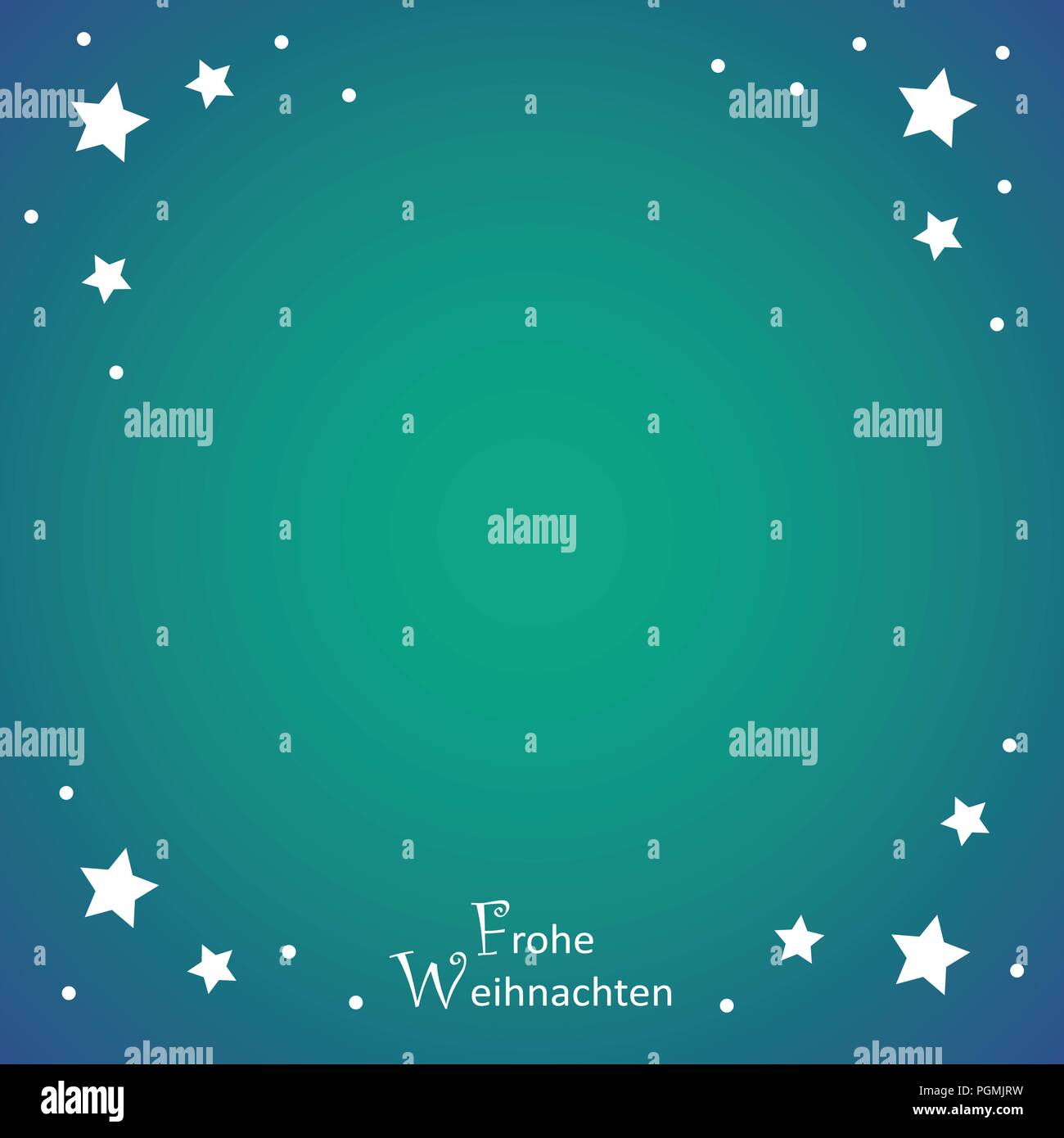 Merry Christmas turquoise background with white stars vector ...