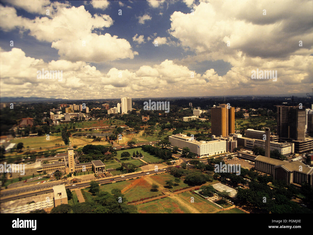 Aerial view of Nairobi town, Kenya Stock Photo - Alamy