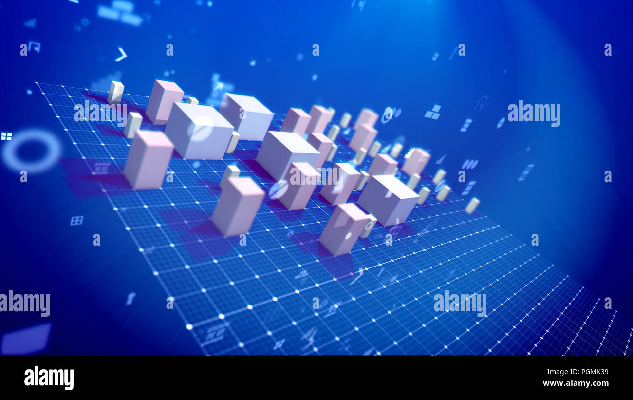An amazing 3d rendering of a bar chart with skyrocketing commerce ...