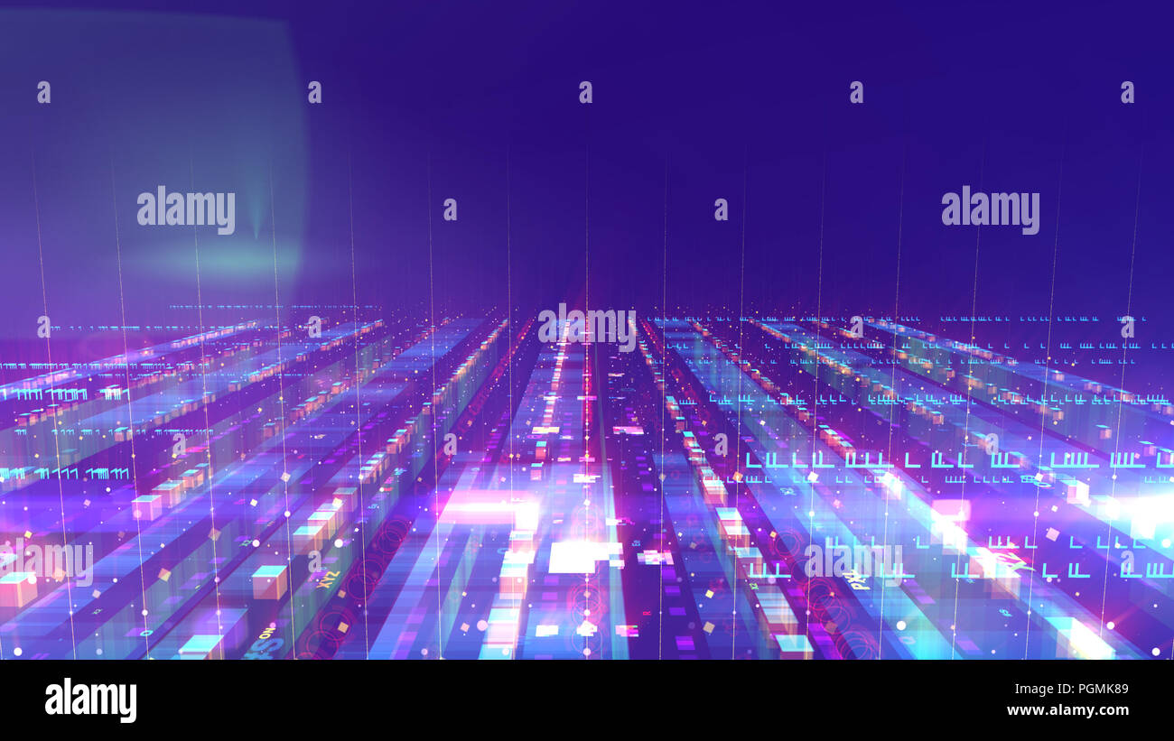 A fantasy 3d illustration of a space design configuration put askew ...
