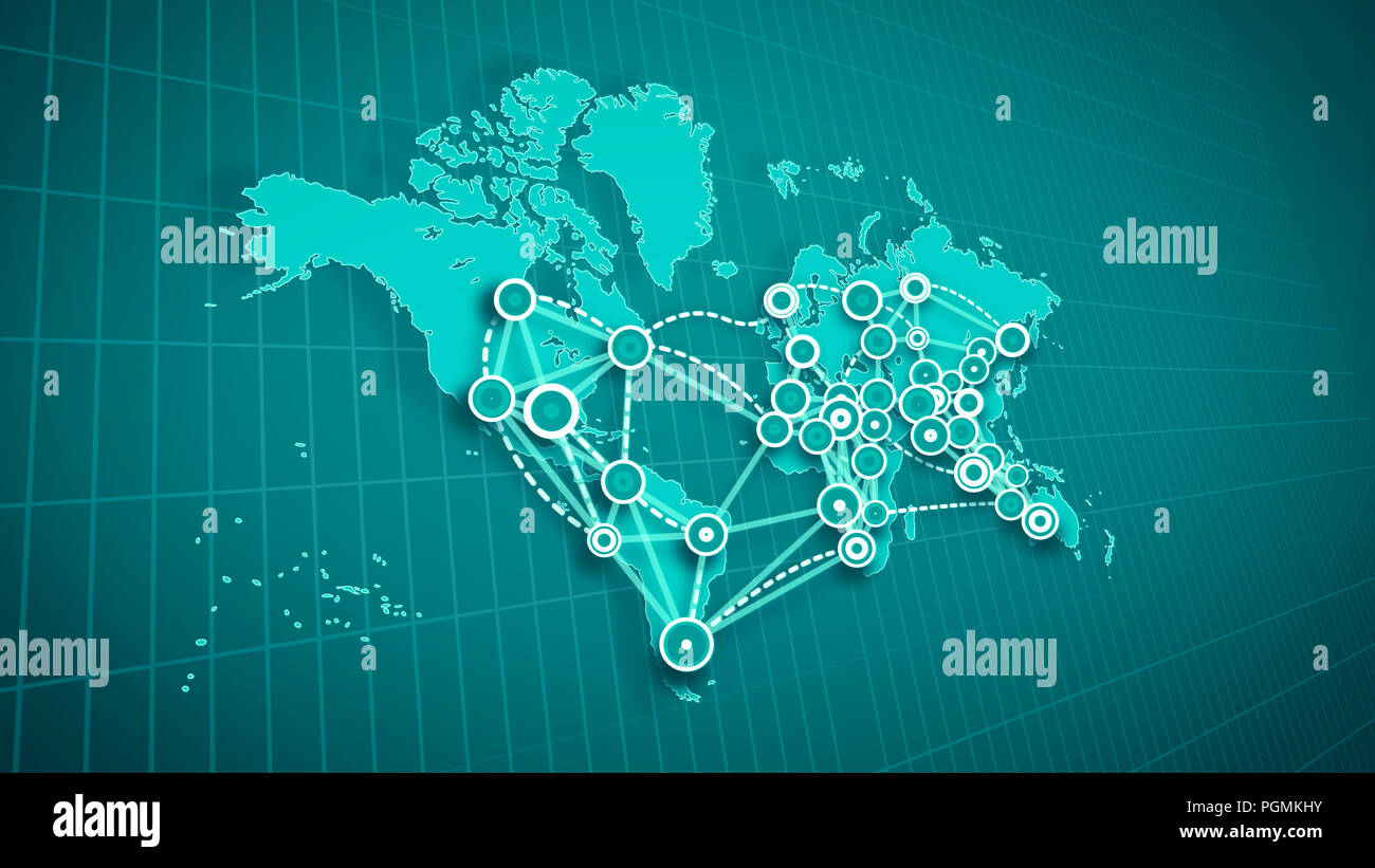 World Map Abstract City
