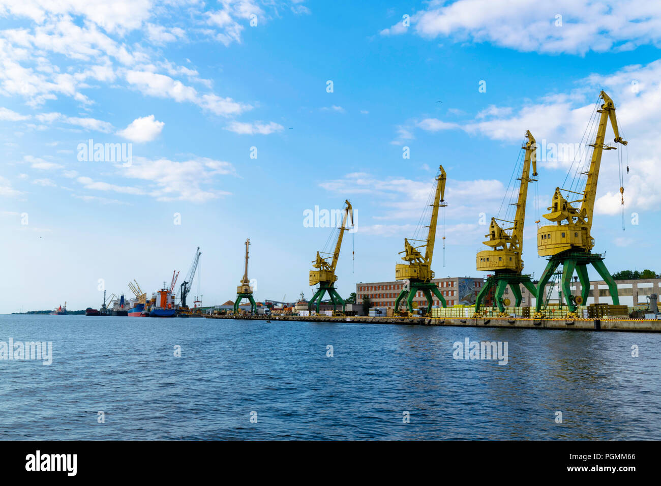 Ship loader or container crane for load container to ship Stock Photo ...