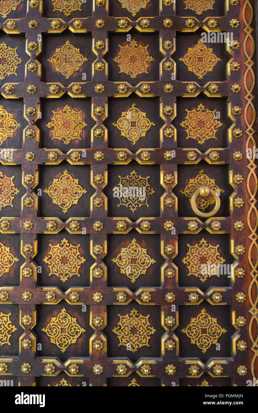 Texture on old wooden door of ancient palace in Jaipur, India Stock ...