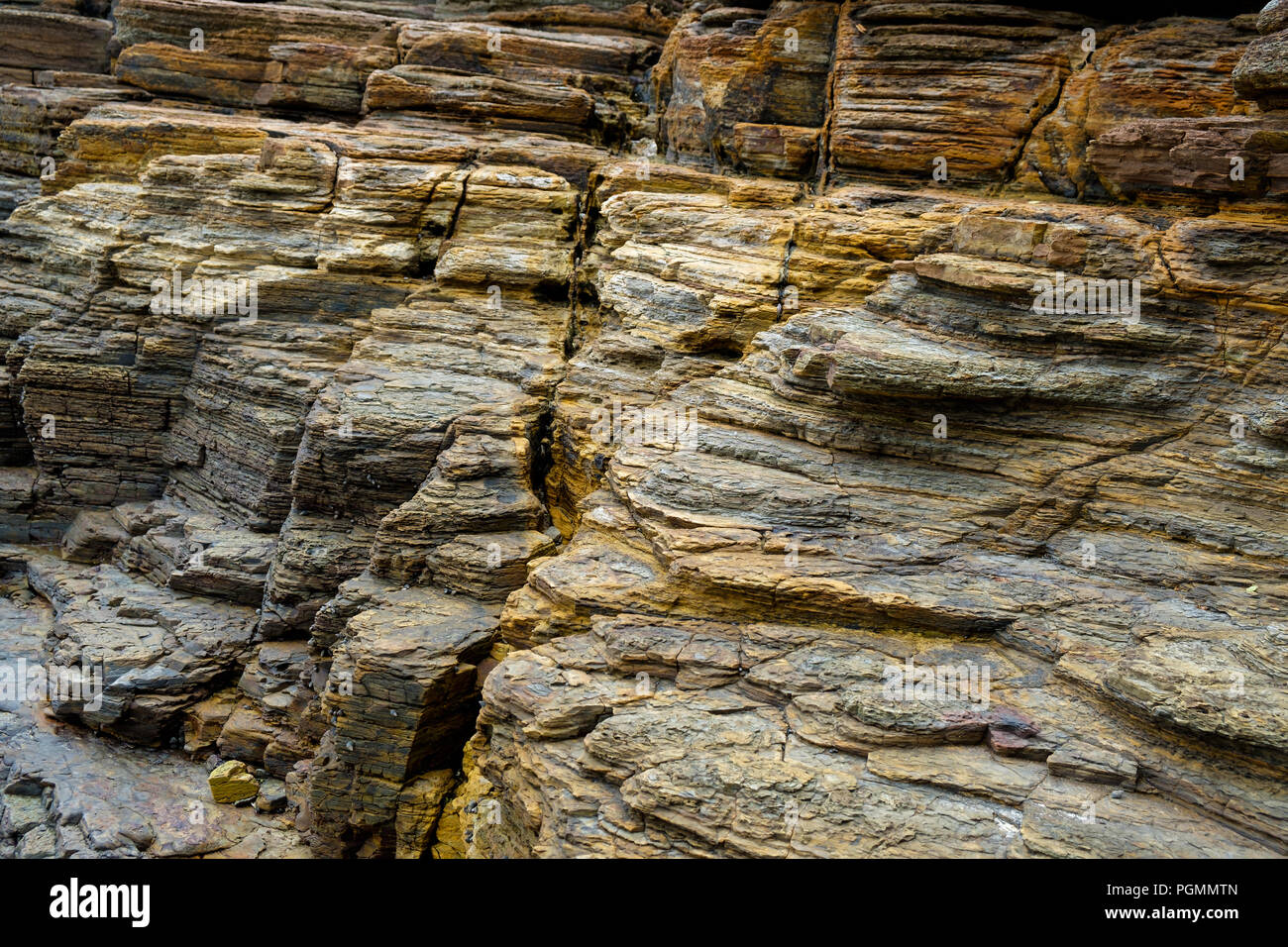 Tilted sedimentary rock layers in hi-res stock photography and images ...
