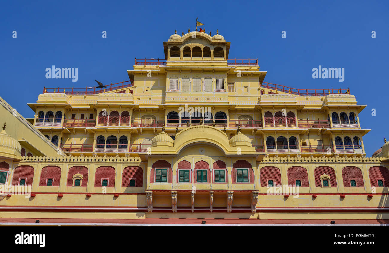 Jaipur, India - Nov 1, 2017. Old buildings located at Pink City in ...
