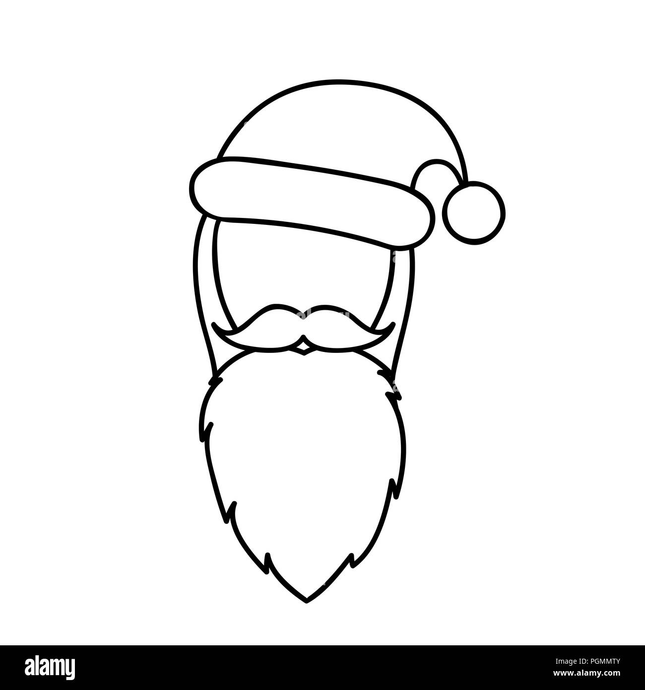 Santa Claus Face Drawing