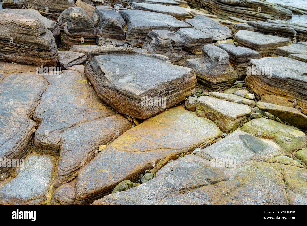 Tilted sedimentary rock layers in hi-res stock photography and images ...