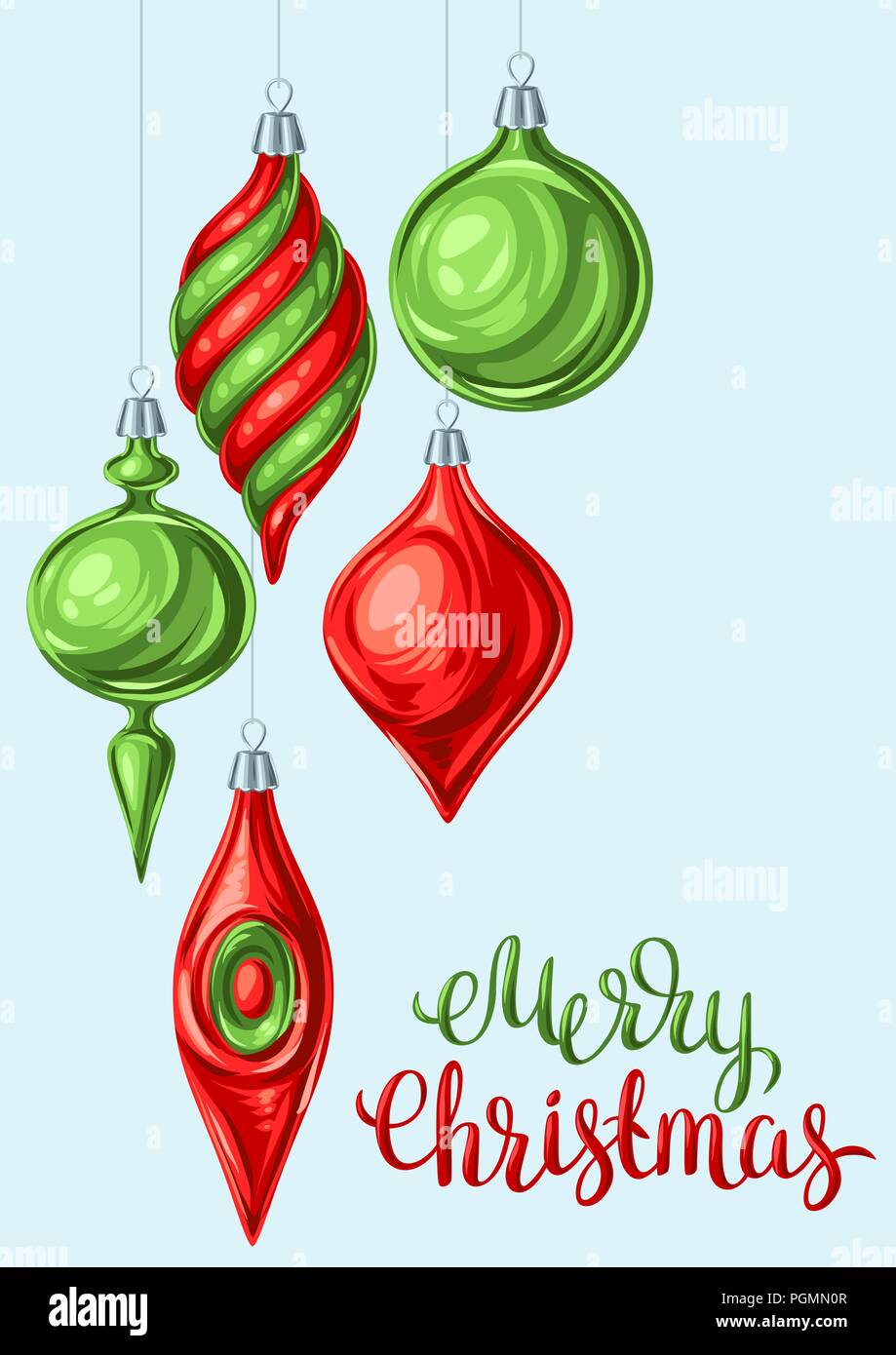 Christmas background with balls Stock Vector Image & Art - Alamy