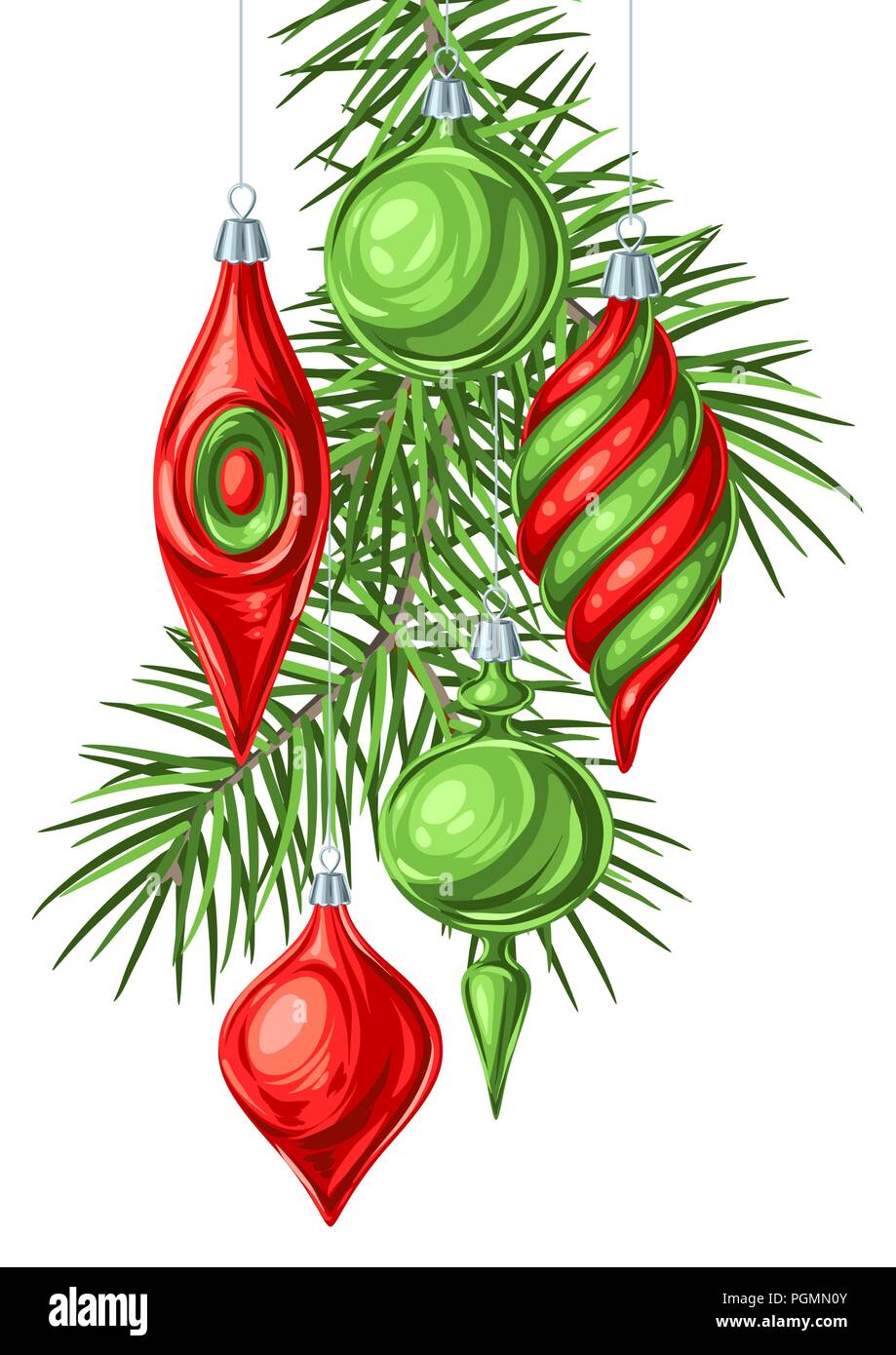 Christmas background with balls Stock Vector Image & Art - Alamy