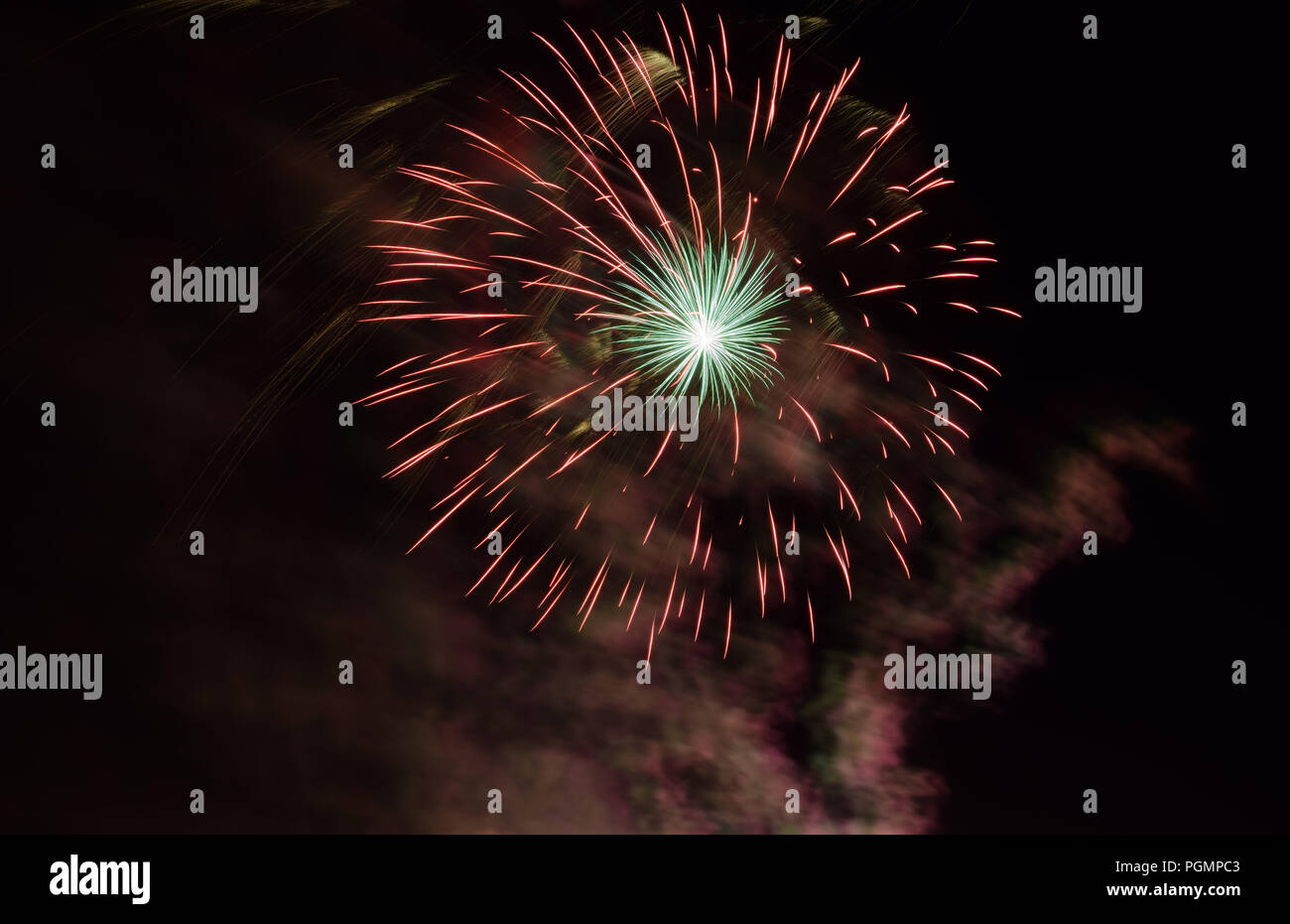 colorful fireworks, fireworks effect on dark sky background Stock Photo ...