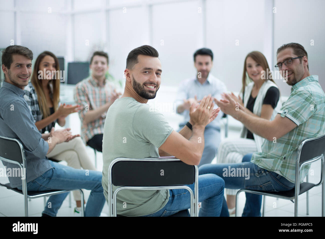 business team discussing current tasks Stock Photo - Alamy