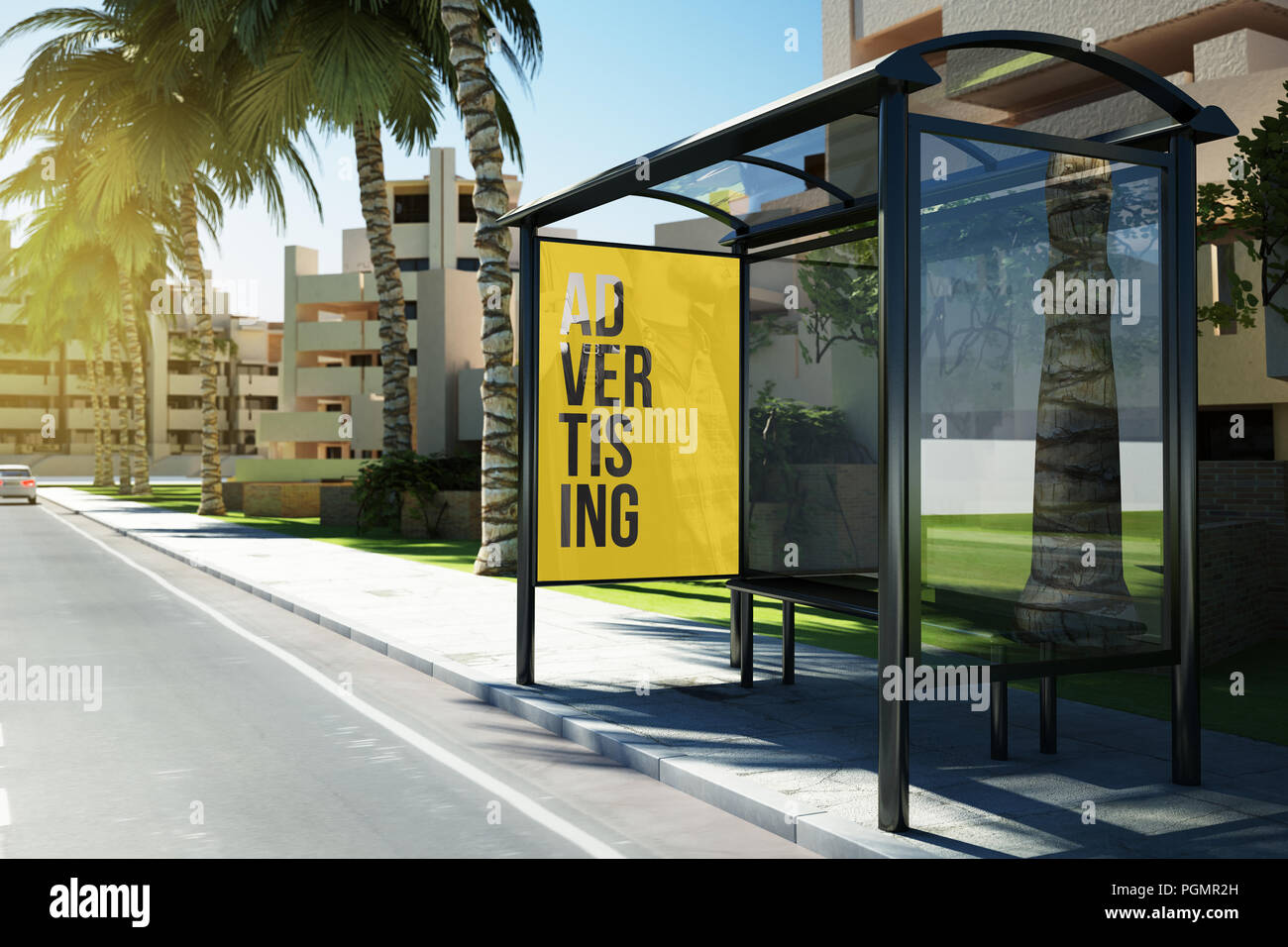 Bus stop advertising hi-res stock photography and images - Alamy