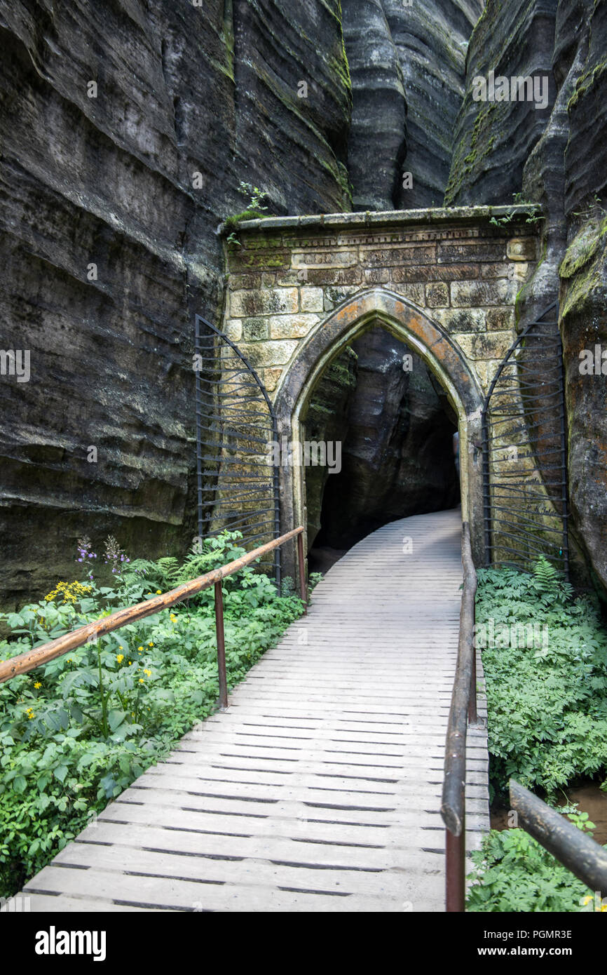 Gothic gate in adrspach hi-res stock photography and images - Alamy