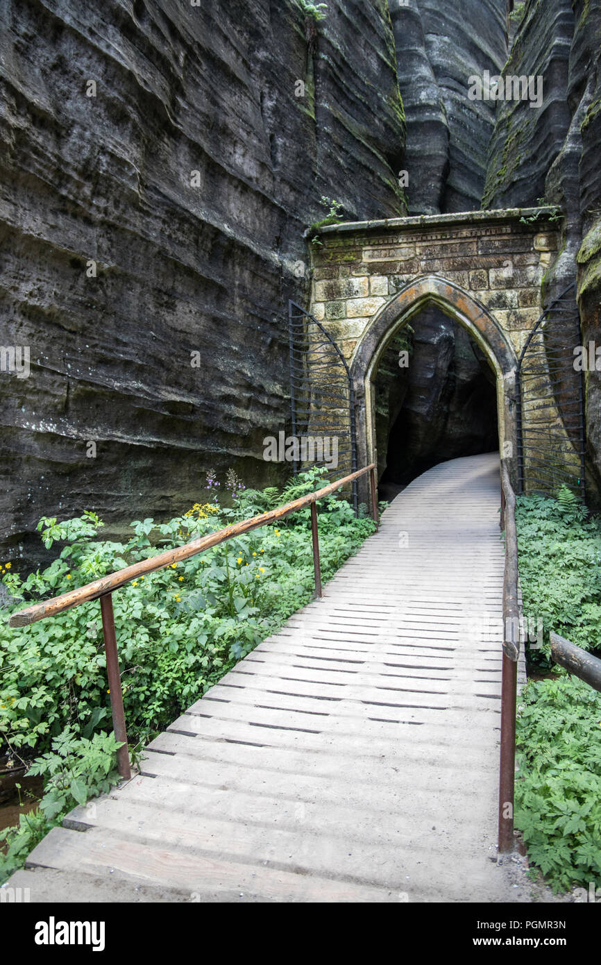 Gothic gate in adrspach hi-res stock photography and images - Alamy
