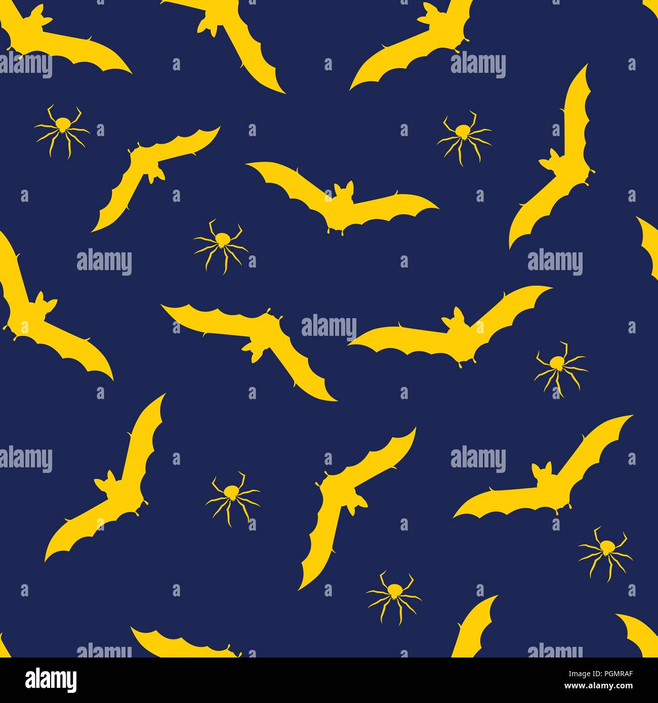 bat and spider halloween seamless pattern vector illustration Stock ...