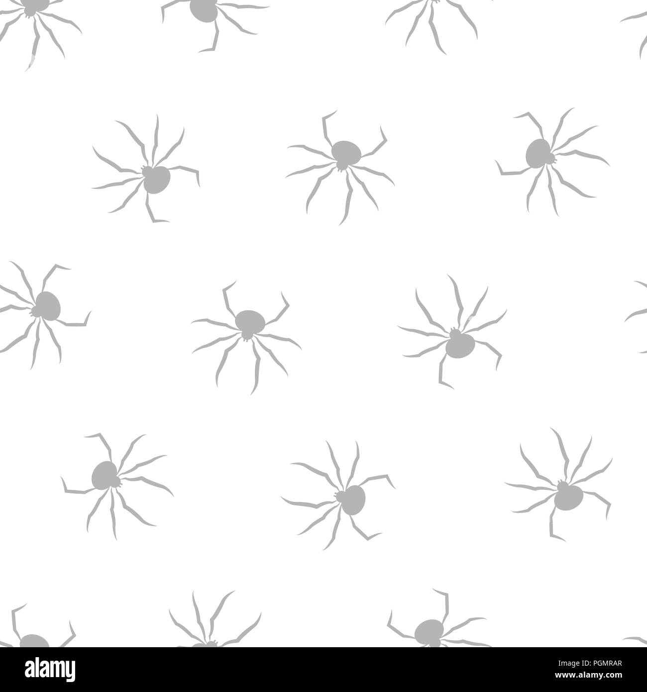 seamless pattern with spiders hand drawn vector illustration halloween ...