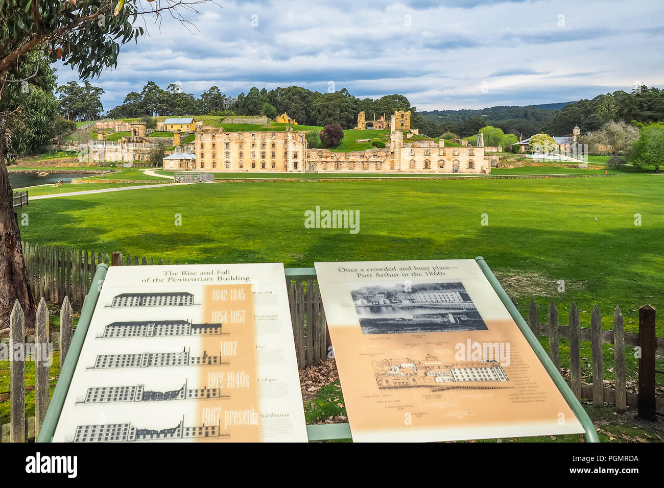 The penitentiary building at Port Arthur Historic Site in Tasmania ...