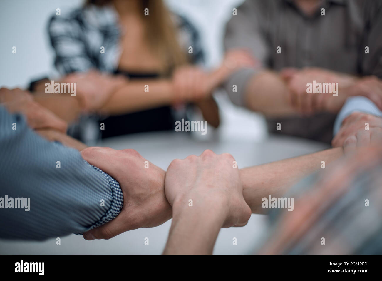 background image.business team standing in a circle Stock Photo - Alamy