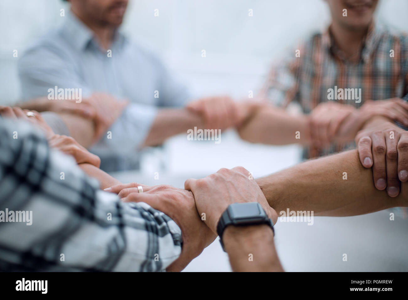 background image.business team standing in a circle Stock Photo - Alamy