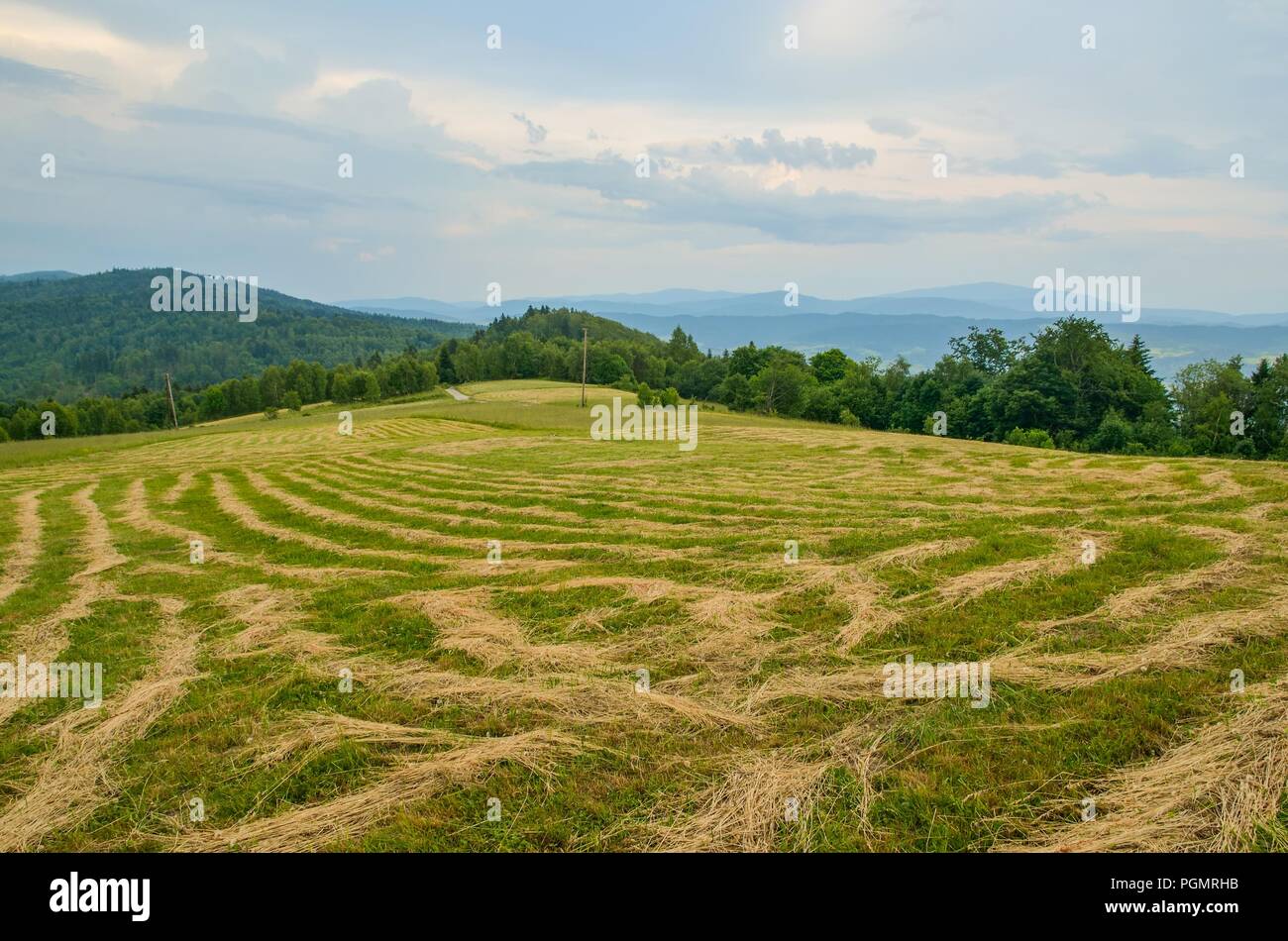 Beautiful mountain landscape. Spring colors in the hills Stock Photo ...