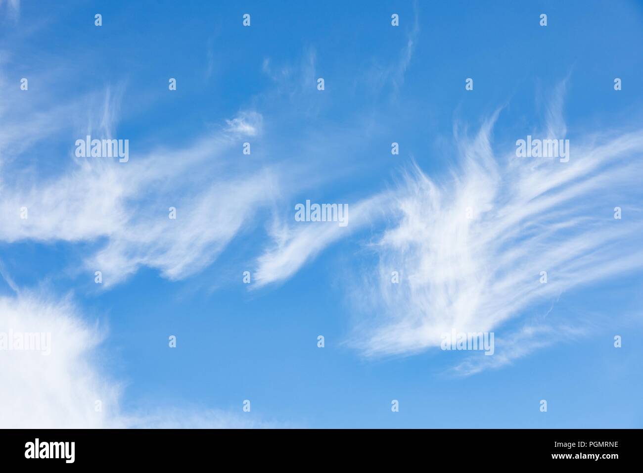 Summer blue sky and small clouds background hi-res stock photography ...