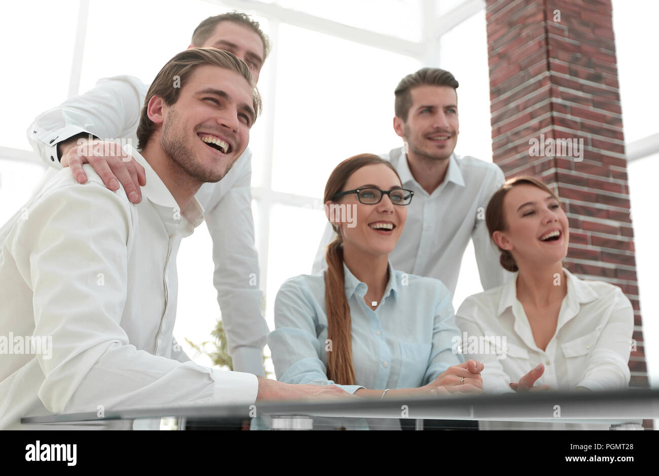 business team sitting at a table in the conference room.the concept of ...